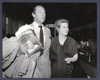 REX HARRISON just married actress RACHEL ROBERTS 1962 VINTAGE ORIG ...