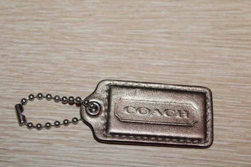 COACH Large Pewter Metallic Leather Replacement Purse Handbag Hang Tag ...