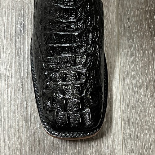 MEN'S RODEO COWBOY ALLIGATOR PRINT WESTERN SQUARE TOE BOOTS MEXICO ...