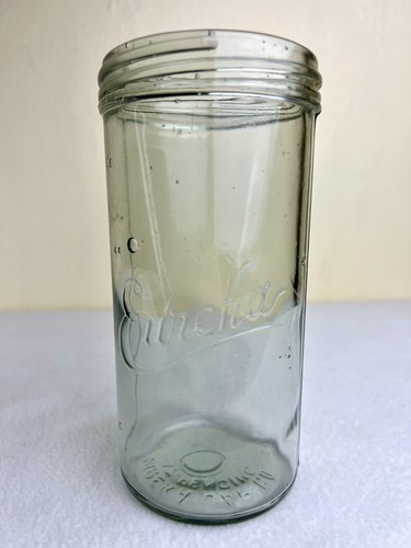 VTG 28 OZ Eureka Jar Co Patent Pending Boston Mass Fruit Jar No Lid 7 1 ...