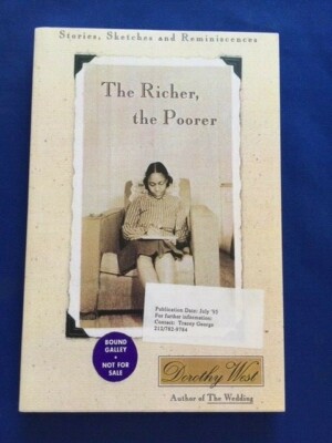 THE RICHER, THE POORER - BOUND GALLEY BY DOROTHY WEST | eBay