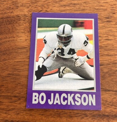 1990-91 Starz PURPLE Bo Jackson NICE ODD Los Angles Raiders / Auburn ...