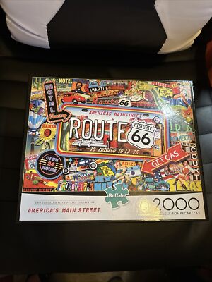 Route 66 America's Main Street Buffalo 2000 Piece Jigsaw Puzzle USA ...