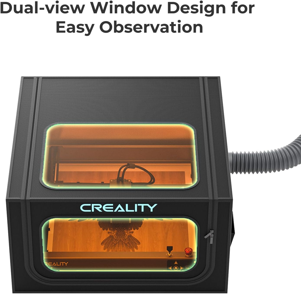 Creality Laser Engraver Cover Dustproof Protective w/Exhaust Fan ...