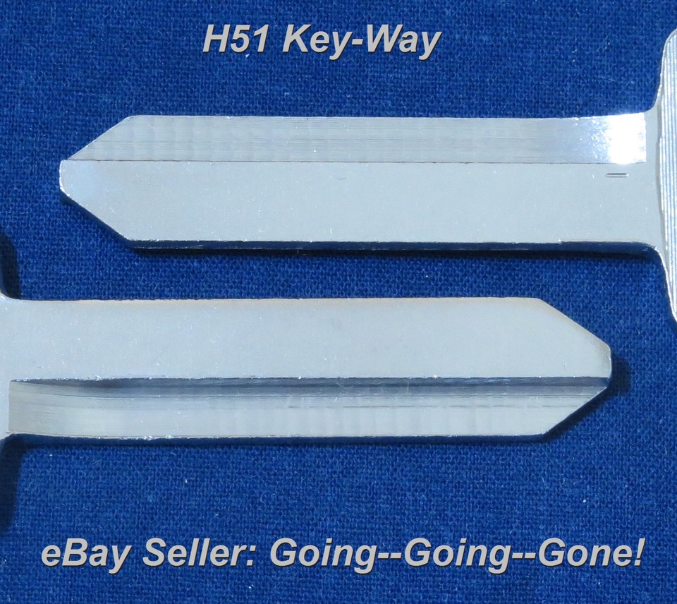SET 2 ORIGINAL FORD KEY BLANKS H51 H50 1167FD S1167FD 1966-1993 + VTG ...