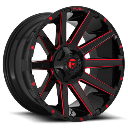 Fuel D643 Contra 20x10 8x170 -18 Gloss Black Red Tint Wheels(4) 125.1 ...