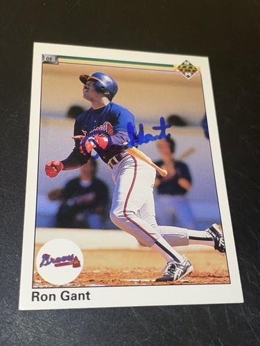 Ron Gant Signed Autographed 1990 Upper Deck Baseball Card #361 Atlanta ...