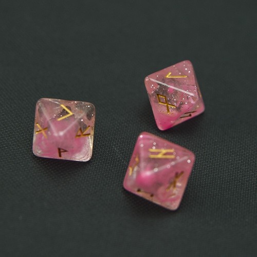 Eight Face Dream Starry Sky Rune Dice Western Occult Props With Cloth ...