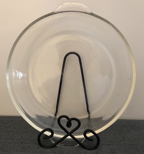 Vintage FIRE KING Anchor Hocking Clear Glass Tab Handle Pie Plate 461 ...