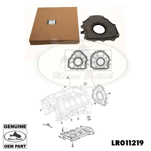 LAND ROVER REAR CRANKSHAFT RETAINER & SEAL RR SPORT RANGE LR4 5.0L ...