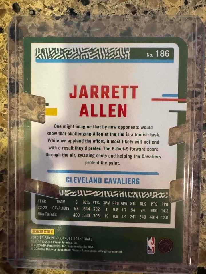 2023-24 Donruss Silver Press Proof Die-Cut Jarrett Allen #186 /75 ...