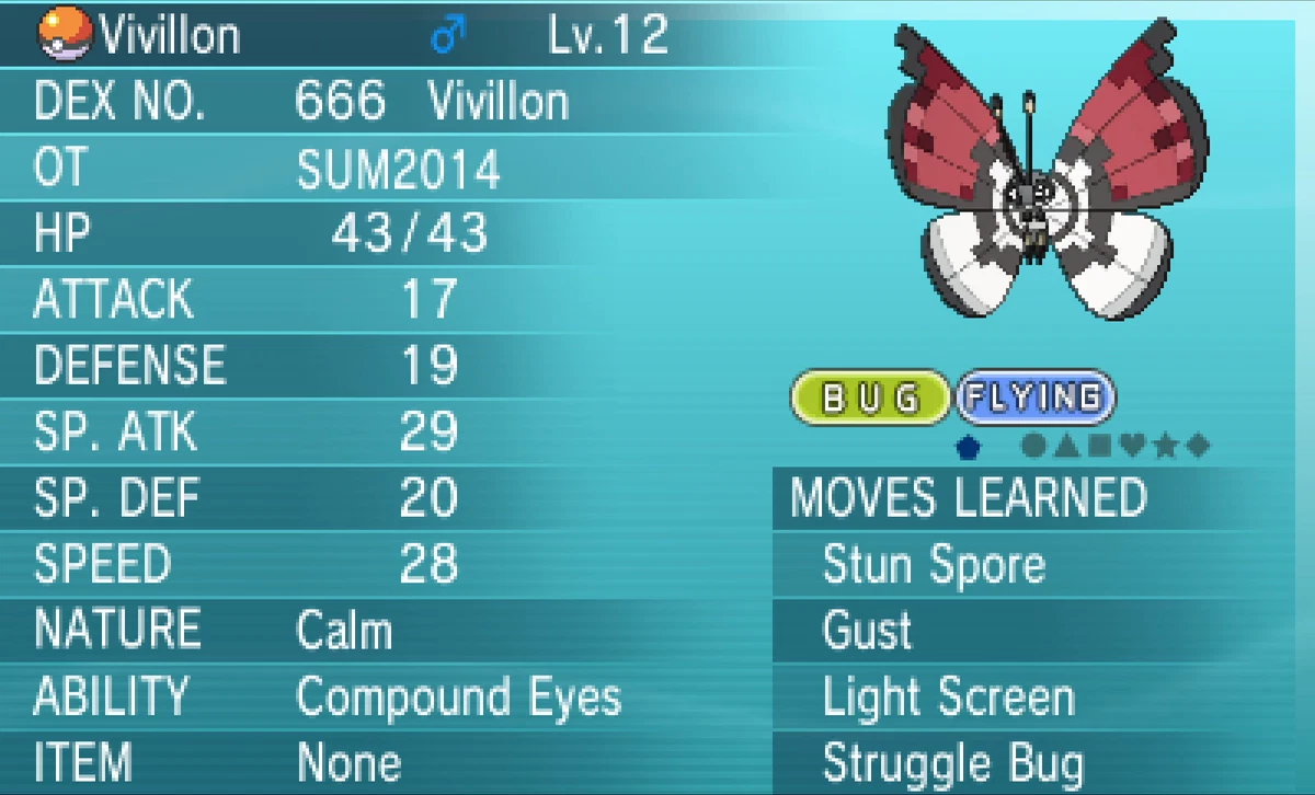 Shiny Vivillon Pokeball