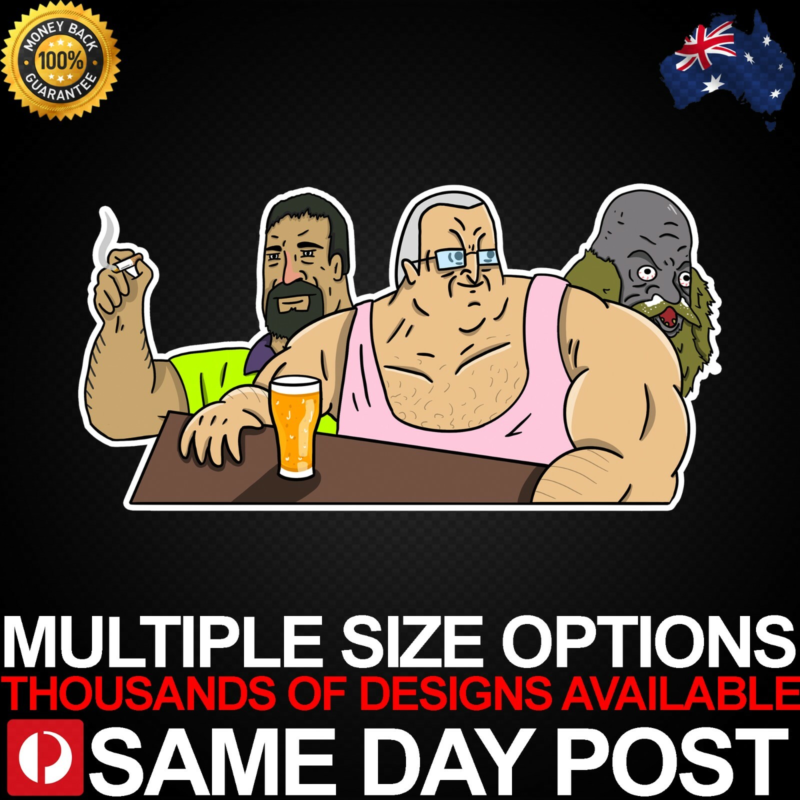 BIG LEZ SHOW AT TABLE Vinyl Car Sticker Decal Cheap Aussie Meme Sassy ...