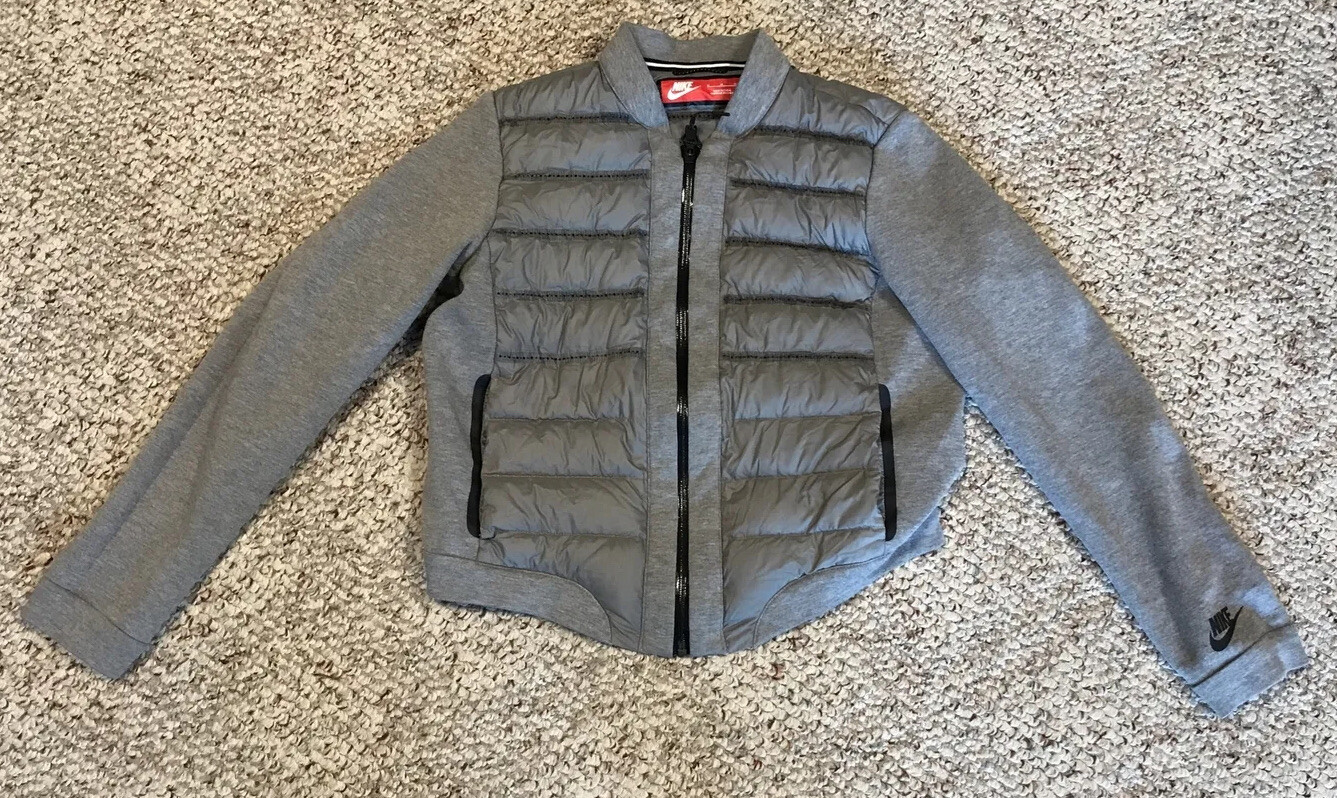 Nike Tech Fleece Aeroloft 800 Grey Goose Down Jacket … - Gem