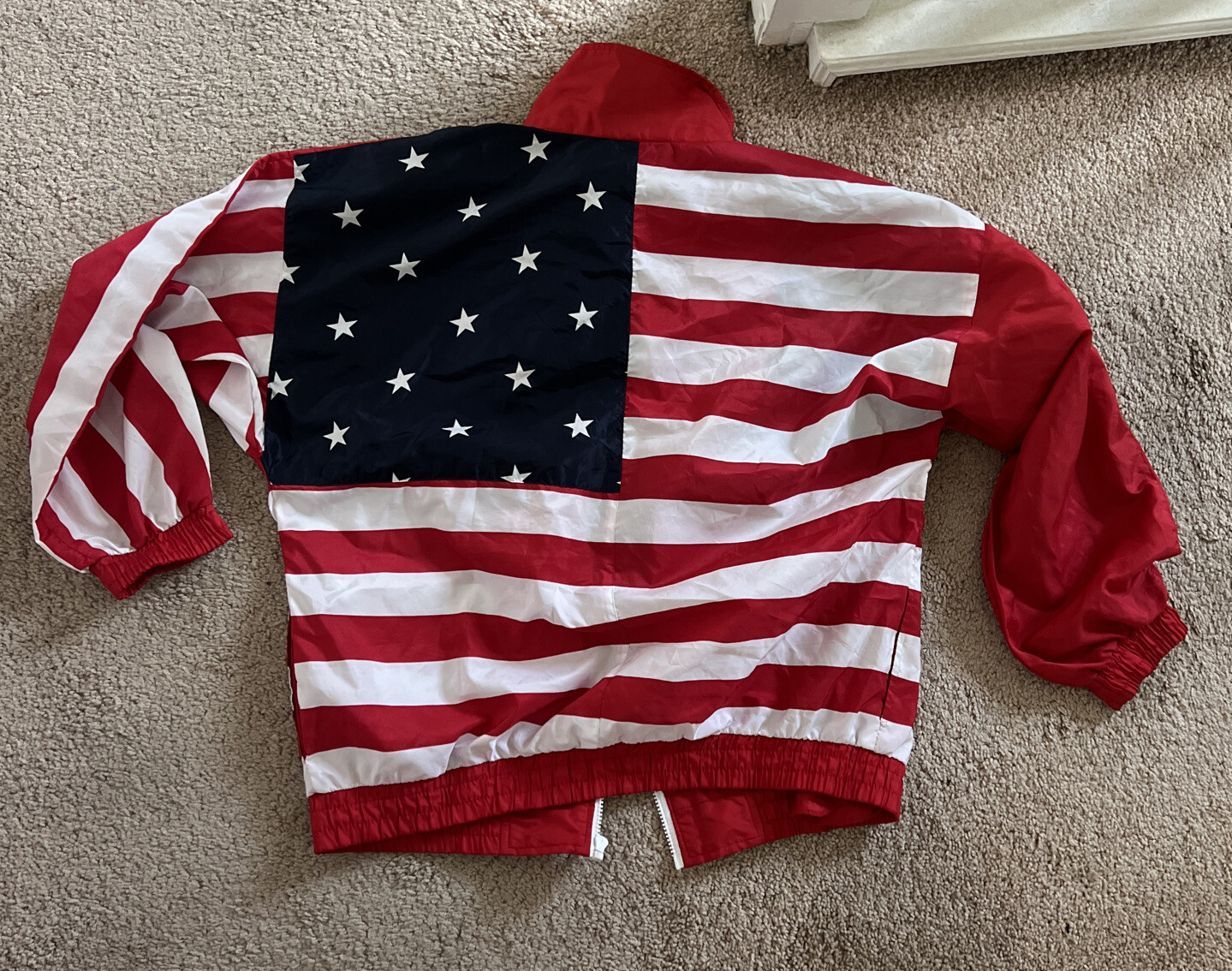 Vintage Argee American Flag Retro Jacket Size Medium … - Gem