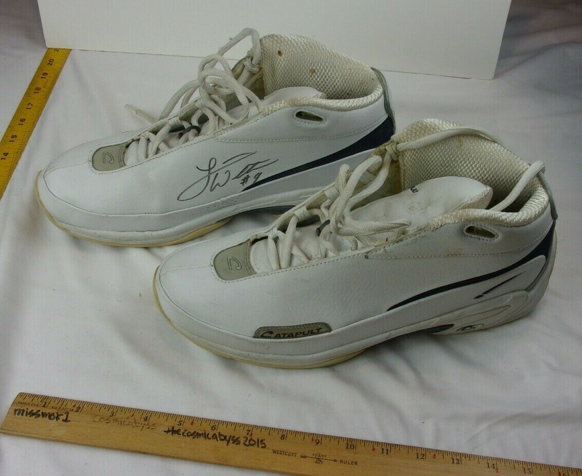 LA Gear Catapult signed Luke Walton #4 Lakers endorsed basketball shoes ...