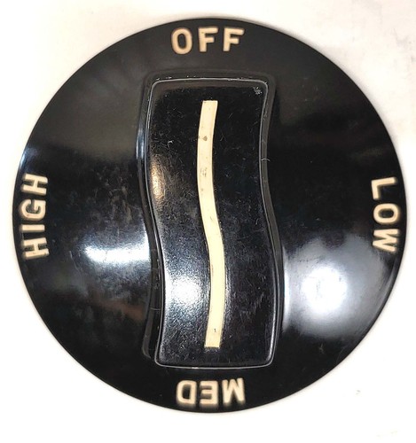 Burner Control Knob OFF LOW MED HIGH 2" Diameter Diamond Shaped Recess ...