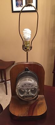 RARE / VINTAGE / ANTIQUE ELECTRIC METER TABLE LAMP / STEAMPUNK : | eBay