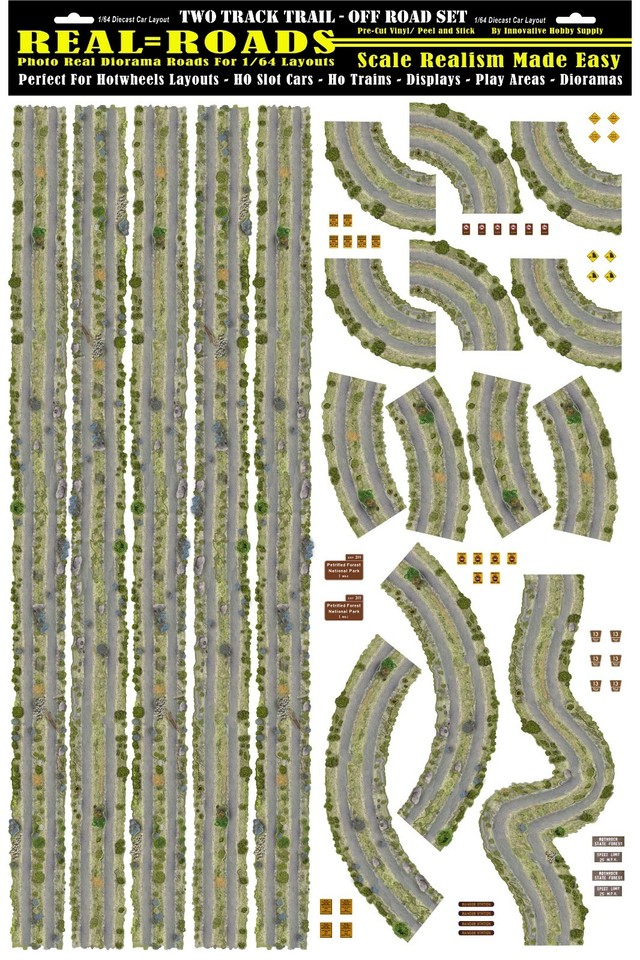 1/64 Scale Model Real Roads Fits Matchbox Roadway, Hot Wheels Road Set ...