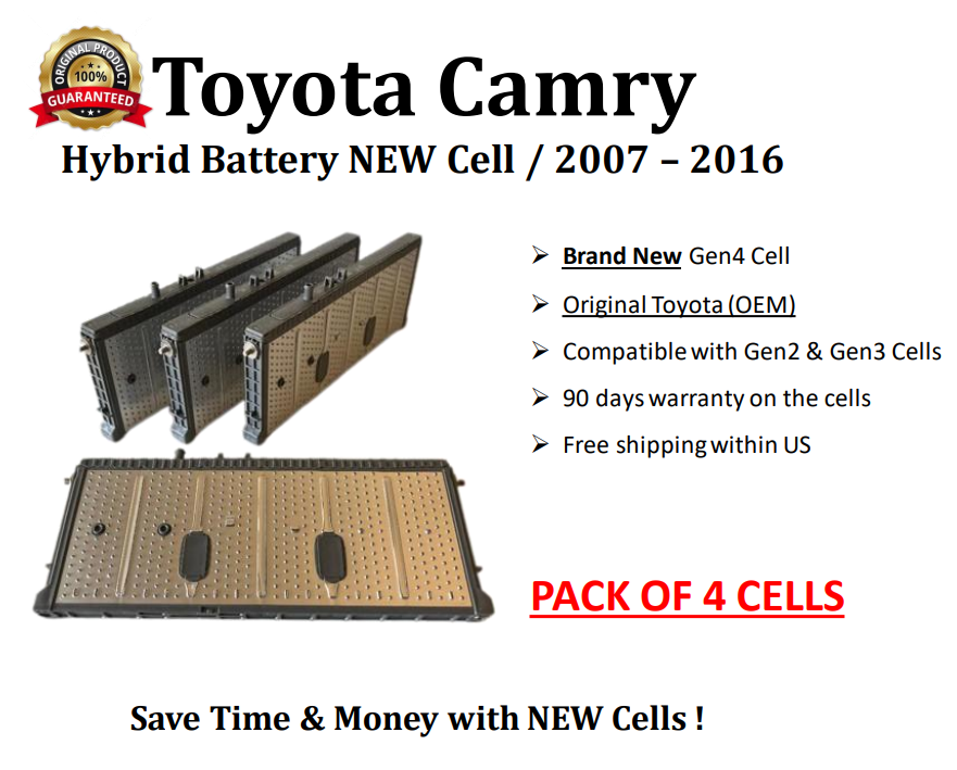 Original Camry NEW Hybrid Battery Cell 2007 - 2016 Pack of 4 Cells | eBay