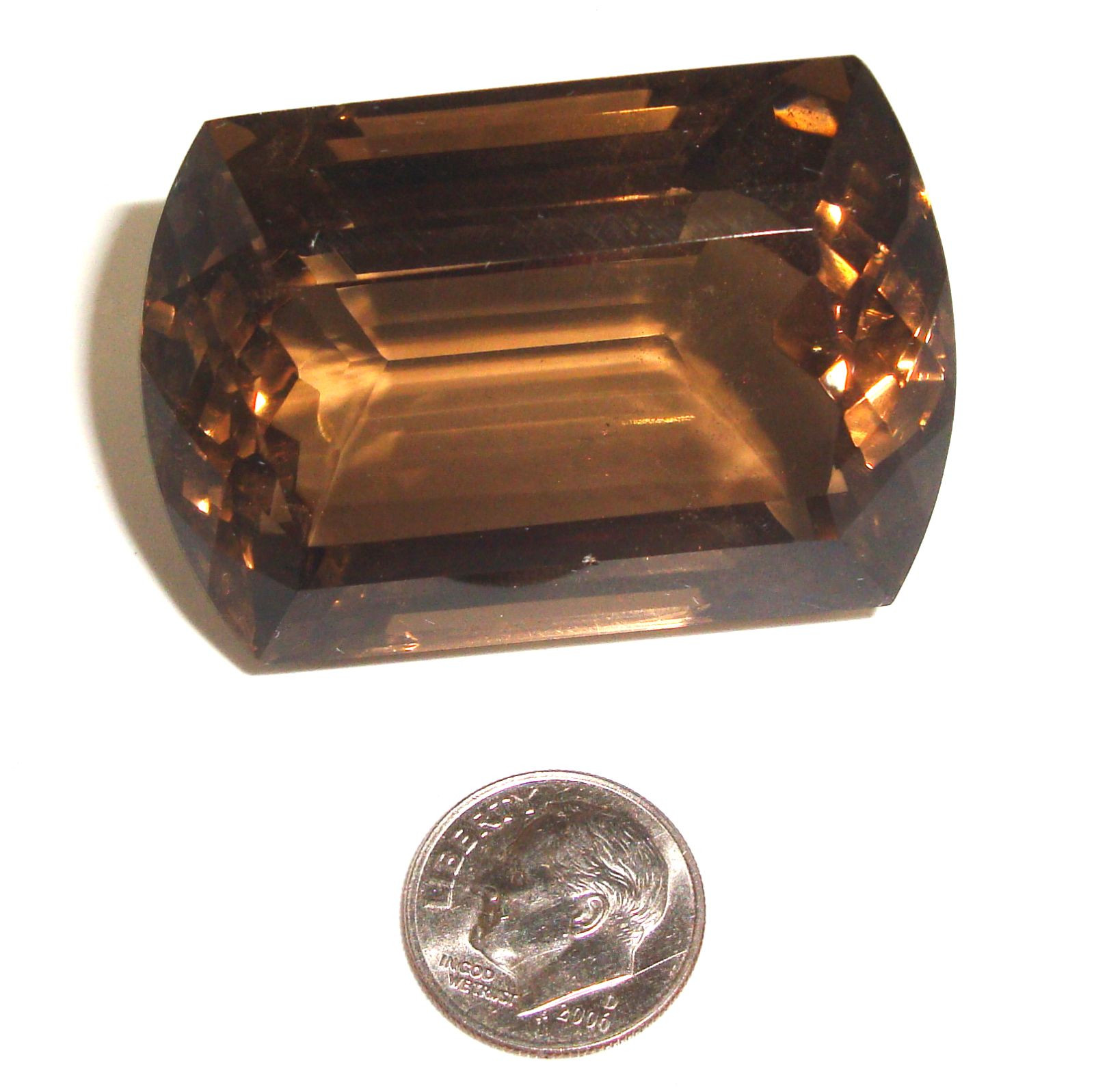 Large 331.5ct Smokey Natural Topaz Rectangular Loose Stone Fine Jewelry ...
