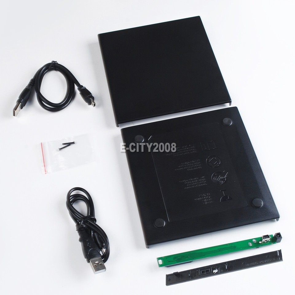 External USB 2.0 case enclosure Adapter for 12.7mm IDE blu-ray CD DVD ...