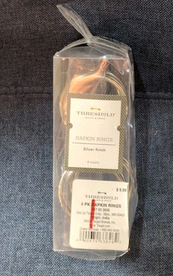Threshold 4 Pack Silver Finish Napkin Rings | eBay