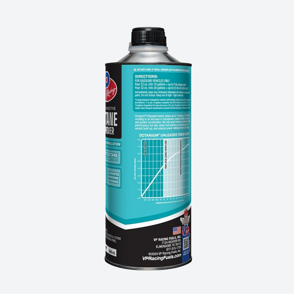 VP Racing Fuels Fuel Octane Booster - Octanium Unleaded Madditive Qt ...