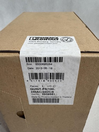 Phoenix Contact 2938581 Zasilacz QUINT-PS-100-240AC/24DC/5A | eBay