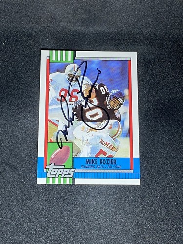 Mike Rozier 1990 Topps Traded #75T Atlanta Falcons Auto Autographed ...