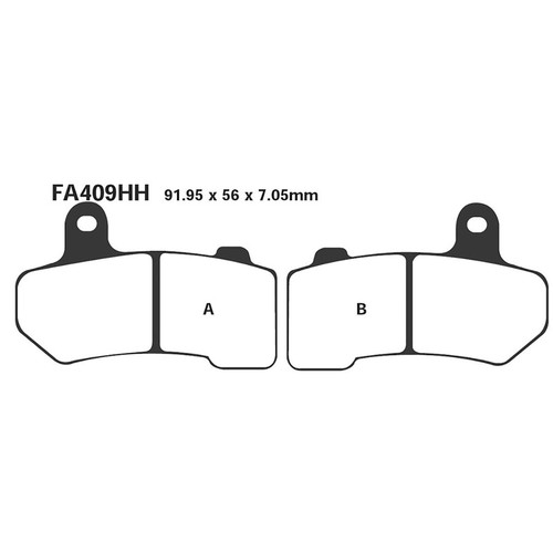 Pair Pads EBC Hh FA409HH Fltru 1745 Road Glide Ultra 2017-2018 | eBay