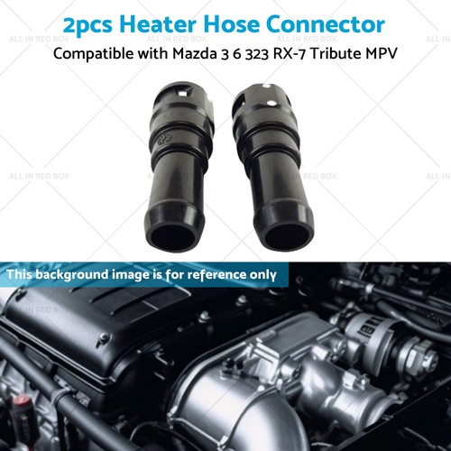 2x Heater Hose Connector B45561240A Suitable for Mazda 3 6 323 RX-7 ...