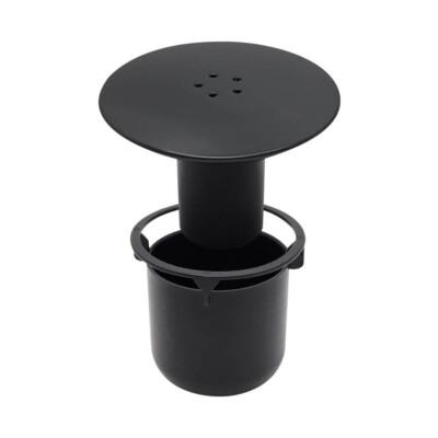 Black Shower Waste Drain Cap Tube/Cup Cover Cubicle 90mm / 115mm Plug ...