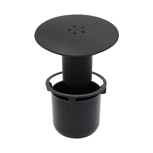 Black Shower Waste Drain Cap Tube/Cup Cover Cubicle 90mm / 115mm Plug ...