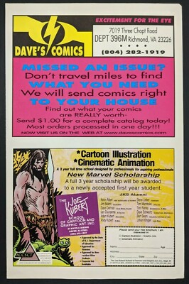 Joe Kubert School Graphic Print Ad Poster Art PROMO Official Dave's ...