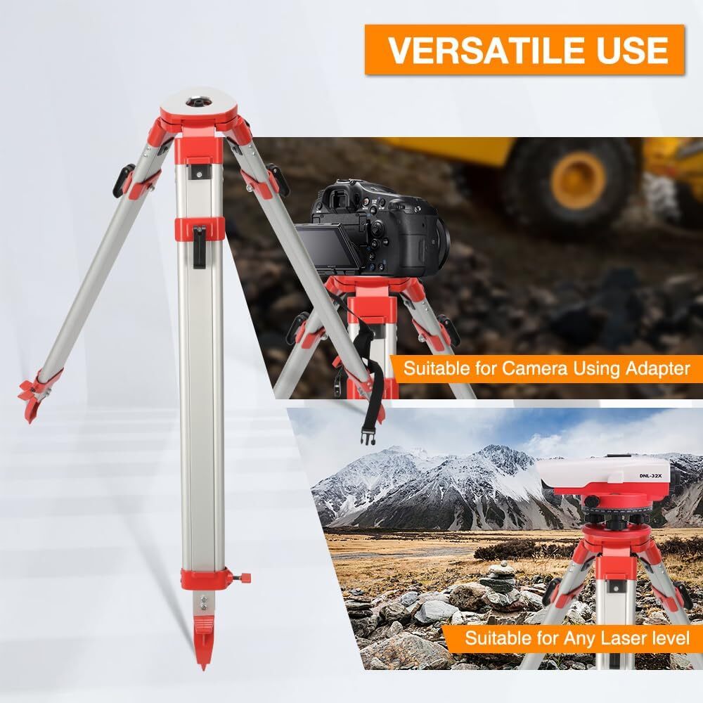 Transit Level Tripod Universal Survey Tripod – Aluminum Laser Level
