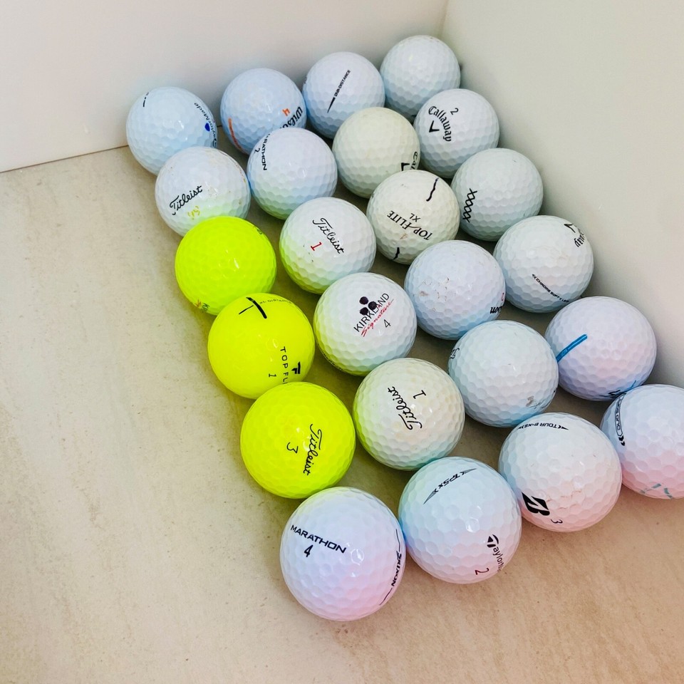 24 PACK AAA - AAAAA Mint Condition Used Golf Balls Assorted Brands ...