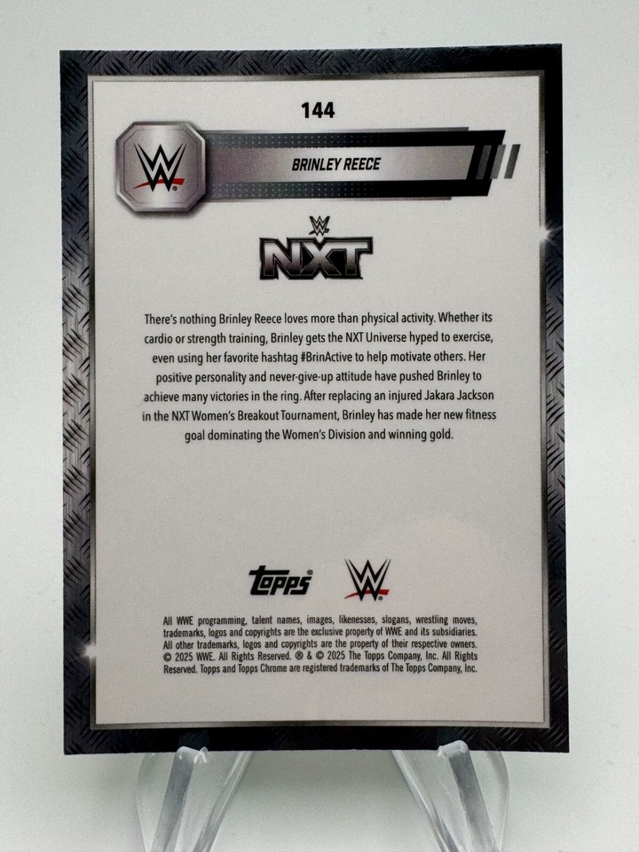 2025 Topps Chrome WWE BRINLEY REECE Green Geometric Refractor /75 #144 ...