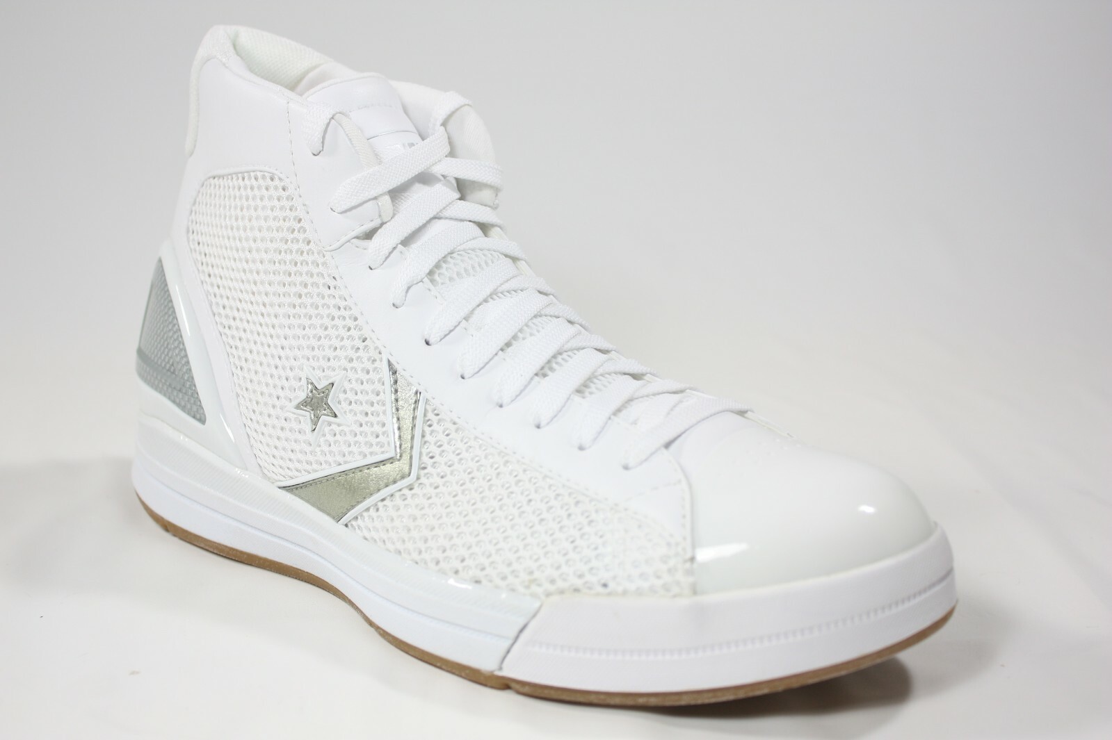 NEW/RARE Converse Star Player EVO Mid - White/Silver (121432) | eBay
