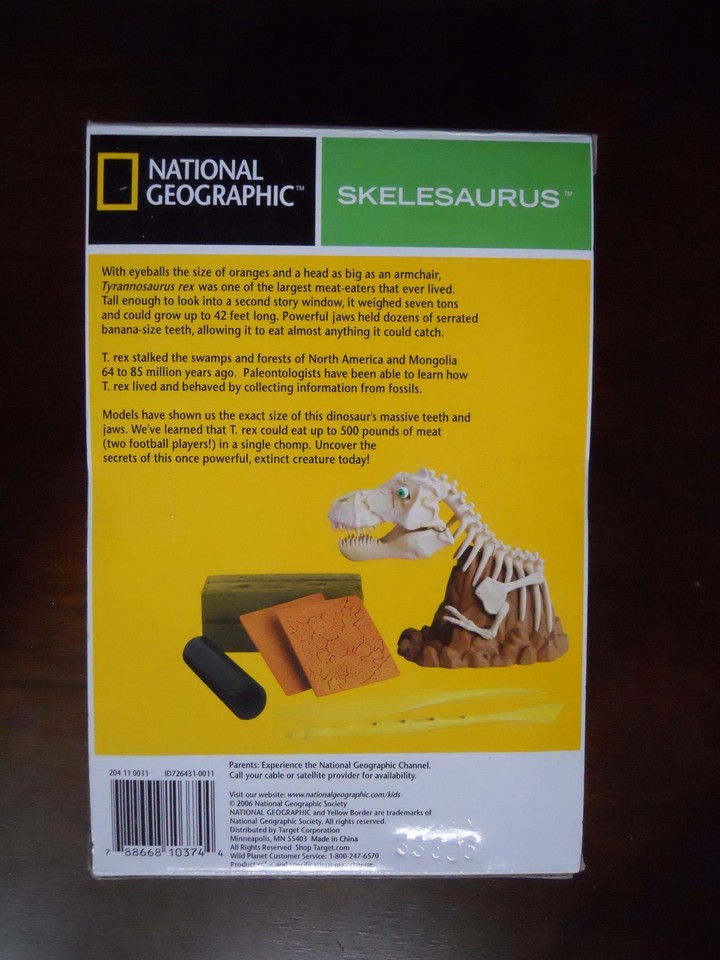 National Geographic Skelesaurus TYRANNOSAURUS T. REX Dinosaur Modeling ...