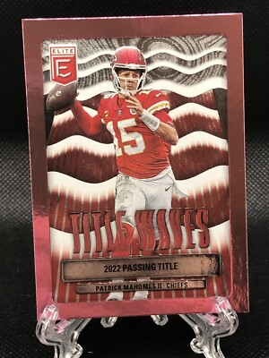 2023 Donruss Elite Patrick Mahomes Pink Title Waves Insert #TW-3 Chiefs ...