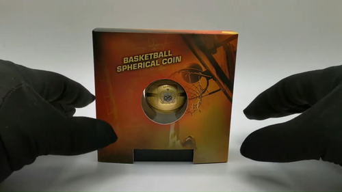 BASKETBALL Spherical 1 Oz Silver Prooflike Coin 5$ Samoa 2020 Gold ...