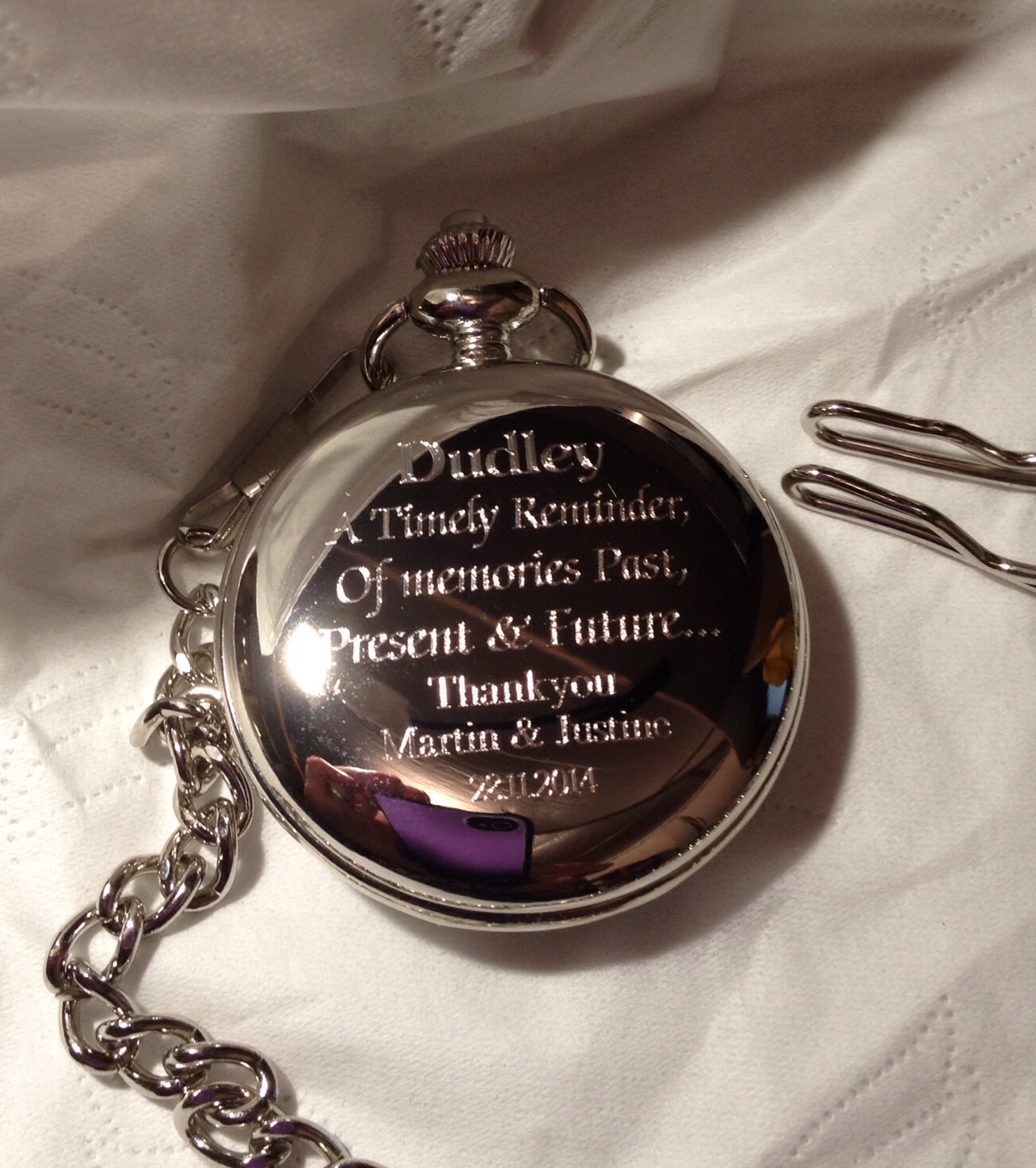 Personalised Engraved Pocket Fob Watch Gift Boxed 40th 50th 60th 70th ...
