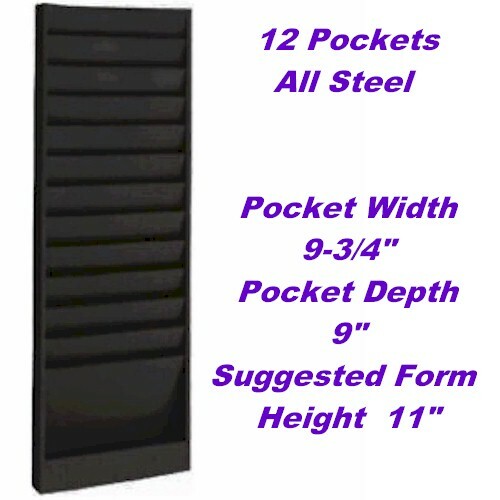 12 Pocket, Letter Size, Work Repair Order Rack, All Steel, Model 174 ...
