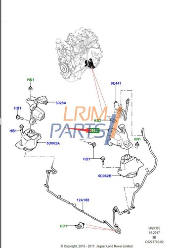 Genuine Rover Velar Fpace ENGINE SUPPORT FRONT LH MOUNTING BRACKET ...