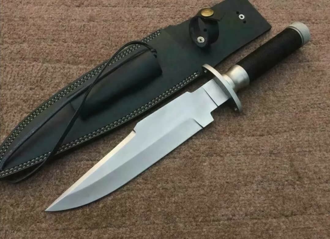 Custom Handmade 5160 Spring Steel Predator Survival Knife With Leather ...