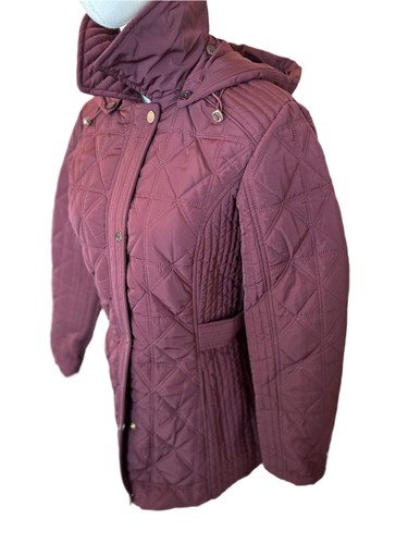 Liverpool Ruby Port Womens Quilted Water Resistant Full Zip Hoodie ...