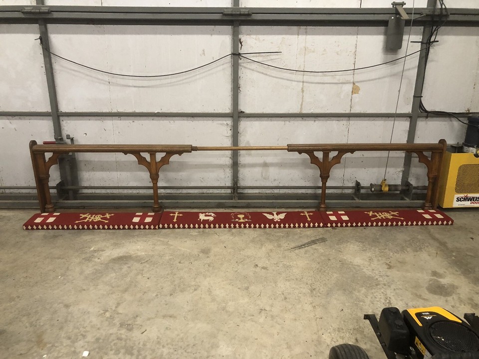 antique Catholic Ornate vintage HUGE wood church Chapel Altar Rail | eBay