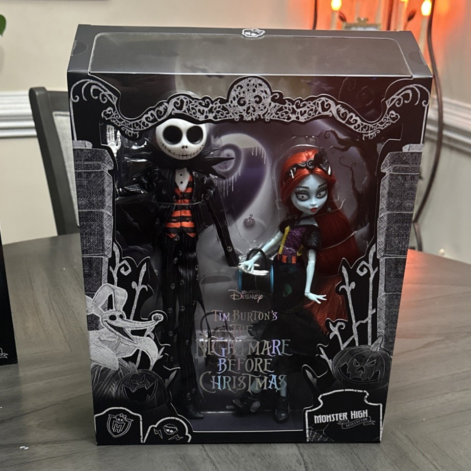 Monster High Skullector Jack & Sally Dolls Nightmare Before Christmas ...