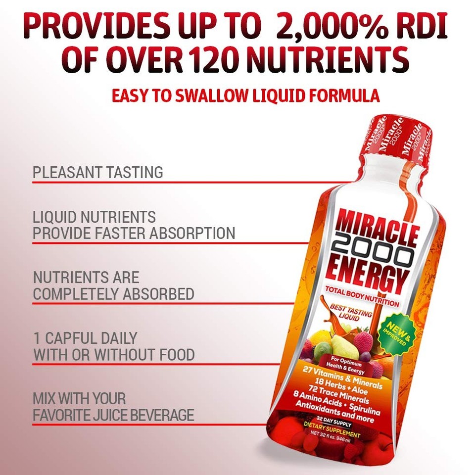 Century Systems Miracle 2000 Liquid Multivitamin Mineral Amino ...